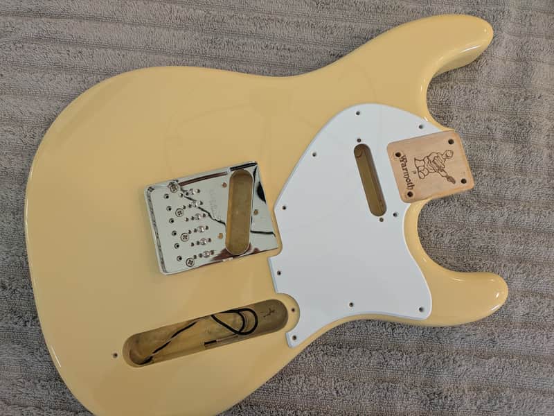 Warmoth Hybrid Strat Tele Body Babicz Basswood Cream | Reverb