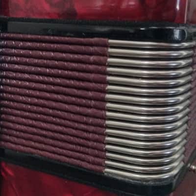 Red Hohner Hohnica 1305-RED Piano Accordion LMM 34 72 2023 | Reverb