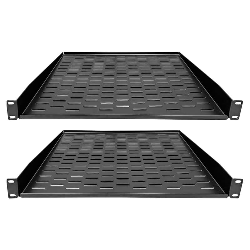 1U Vented Rack Shelf with Protective Edges 12-Inch Deep | Reverb