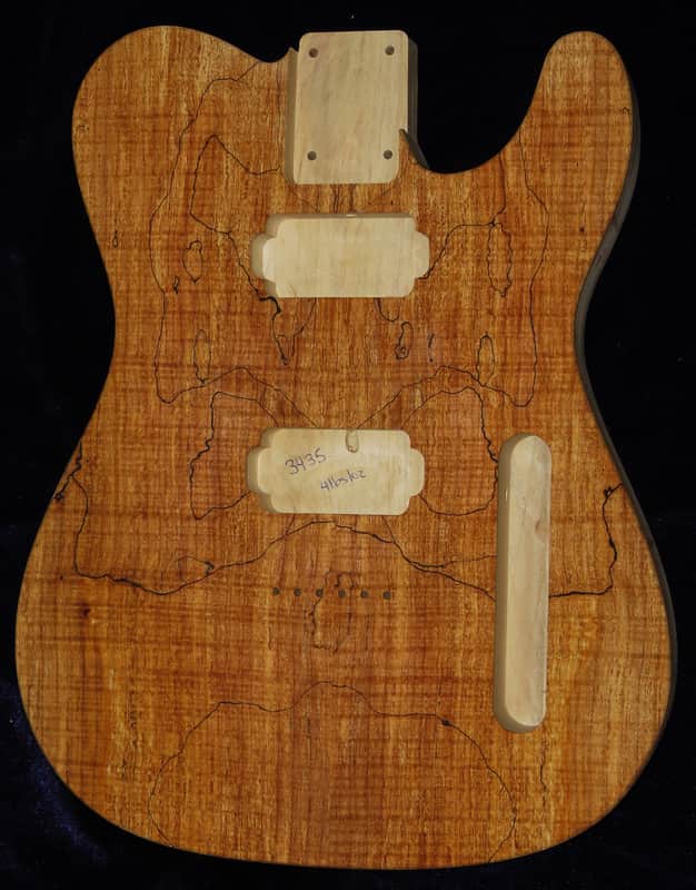 Flamed Spalted Maple Top \ Aged Aspen Telecaster Tele Body | Reverb