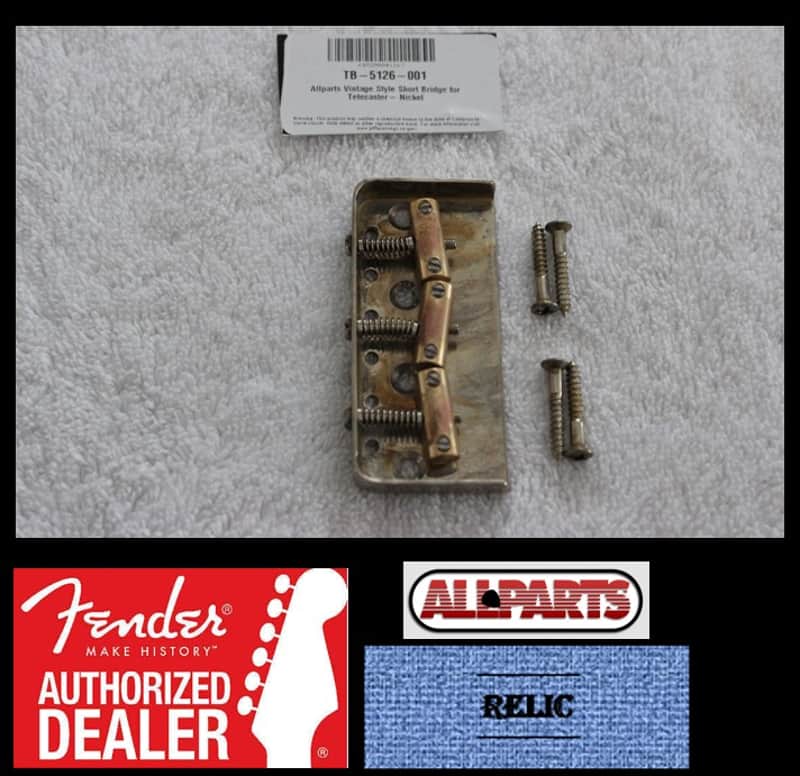 Allparts Aged/Relic Short Bridge Compensated Bridge for | Reverb