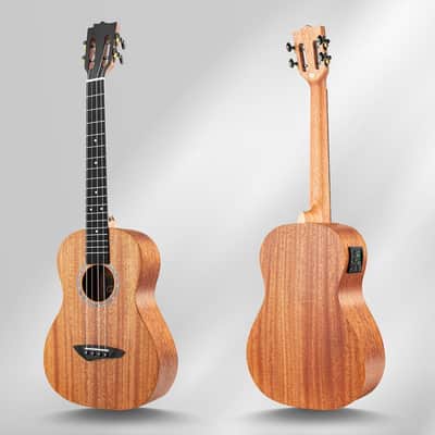 Baritone Electric Ukulele All Solid Mahogany Wood 30'' | Reverb