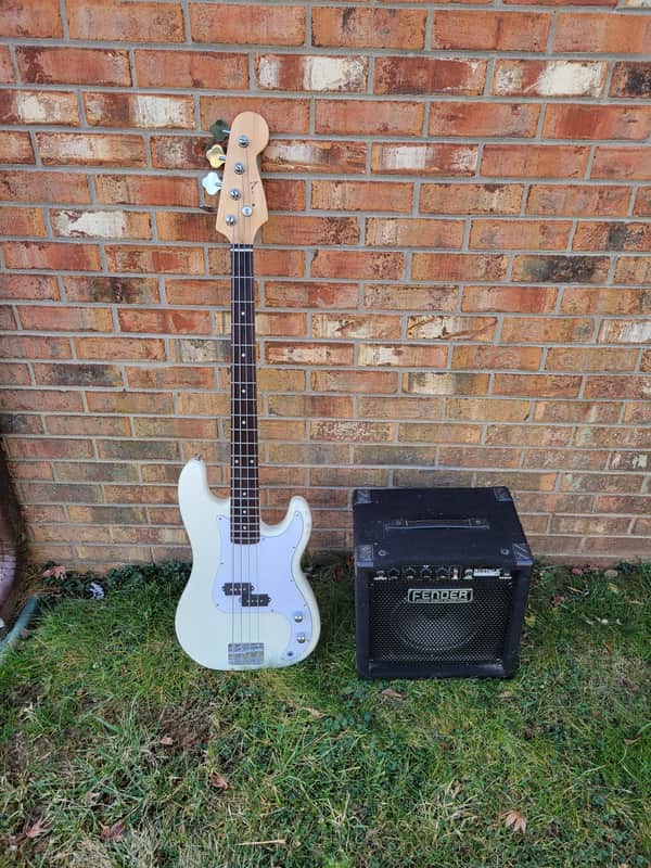 Isin Precision Bass Copy & Fender Rumble 15 Bass Amp Package | Reverb