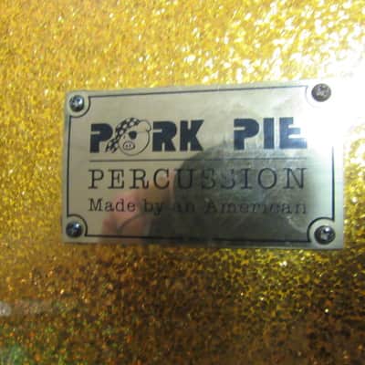 Pork Pie 3 Piece Drum Set 1999 Metal Flake Green + Extras | Reverb