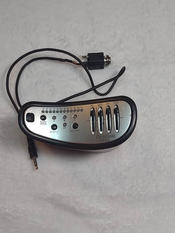 Ovation OP-20 preamp cartridge, receptacle, & output jack (1) | Reverb