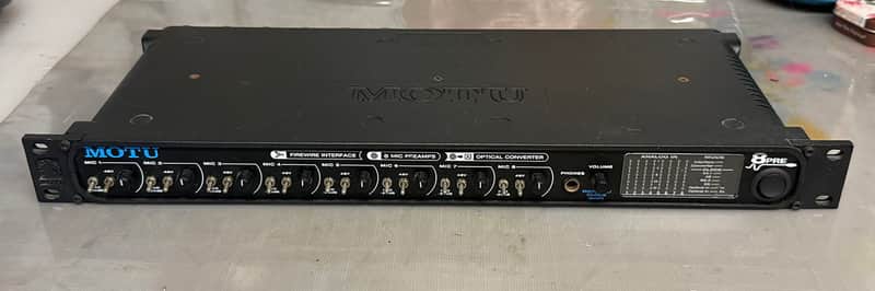 MOTU 8Pre Firewire Audio Interface 2000s - Black | Reverb