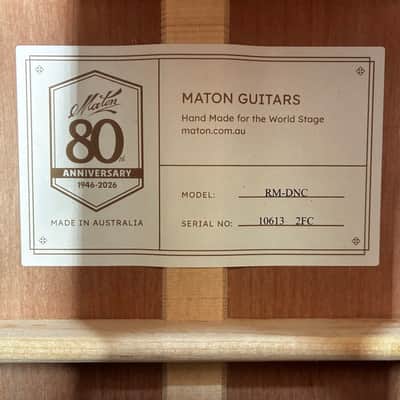 Maton RM-DNC 2026 - Satin Natural | Reverb