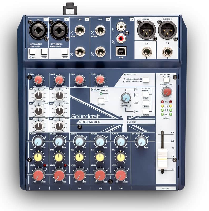 Soundcraft Notepad-8FX | 8-Channel Analog Mixer w/ USB I/O & | Reverb
