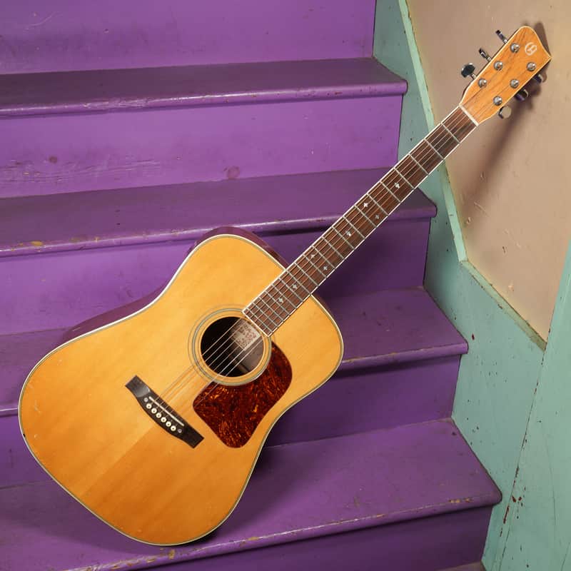 1970s Aria GR-30 "Gallagher" Dreadnought Guitar (VIDEO! Fresh | Reverb