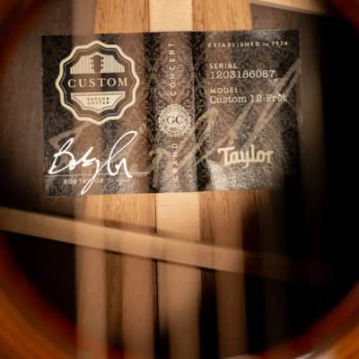 Taylor Custom Shop #13198 12-Fret Grand Concert | Reverb