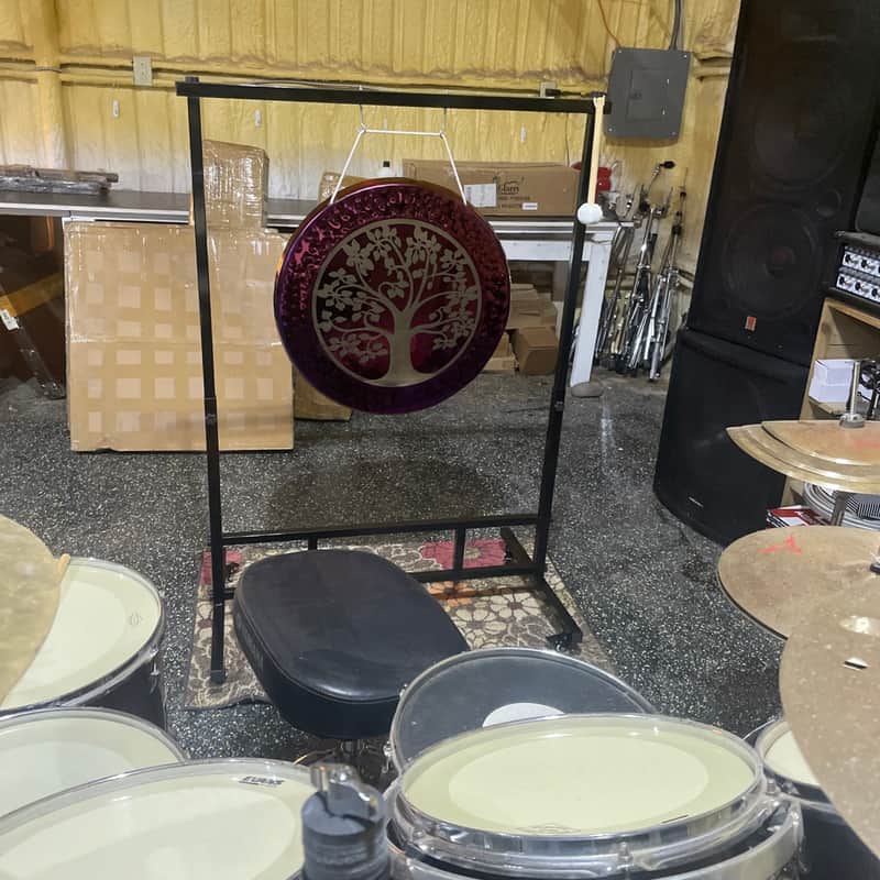 Wild Bull 60cm (24") Tree Of Life Purple/ Gold Gong w/ Stand! | Reverb