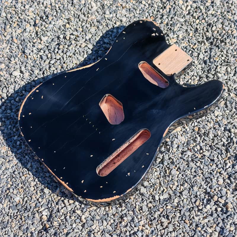 Tele Body - Nitro Black Relic | Reverb