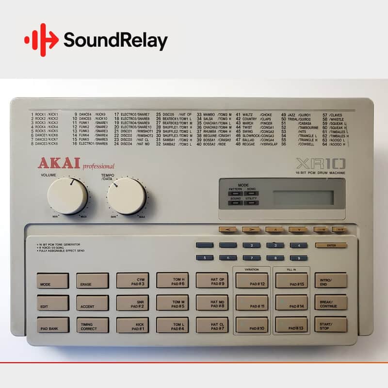 Akai XR10 - Drum Machine OS 2.2 - Manual Included - Tested | Reverb