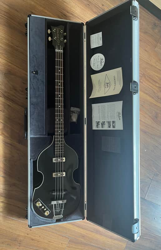 Hofner Gold Label 500/1 Bass, Black, left handed - | Reverb Romania