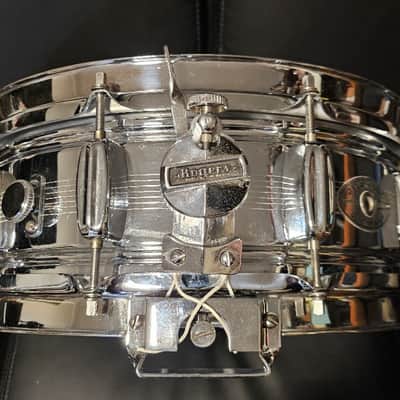 Rogers "7-Line" Dyna-Sonic 5x14" Brass Snare Drum with "Bread | Reverb