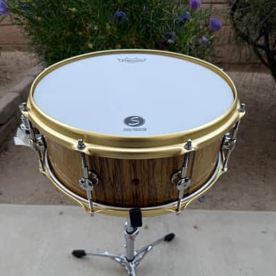 Sugar Percussion 14x6 Black Limba Snare with Brass SoundArc | Reverb