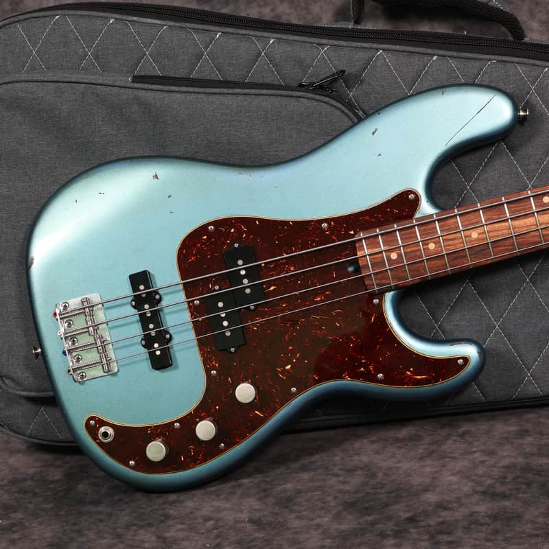 Olinto by La Bella 4-String PJ Bass - Pelham Blue Relic | Reverb