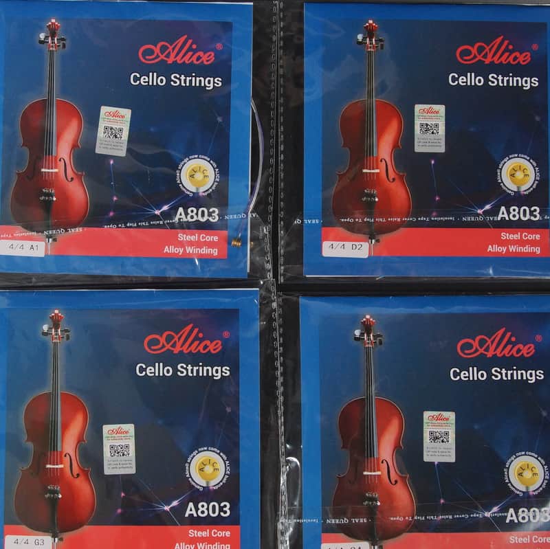 Alice Cello Strings Full Set, Steel Core with Alloy Winding, | Reverb