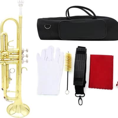 Trumpet Bb B Flat Brass Trompetas Instrumento with Mouthpiece | Reverb