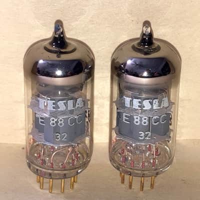 Tesla E88CC 6922 Tubes, Matched Pair, Tested, Czechia, | Reverb