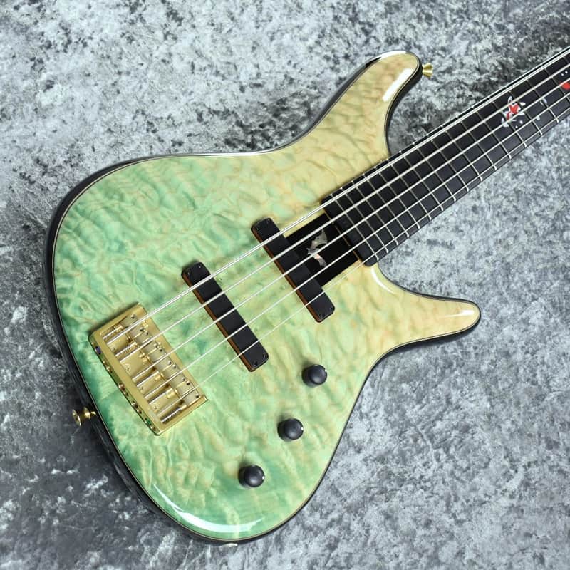 Sugi NB5E EM-EX/F-Maho 2P Gold Fish Inlay - Green Gradation - | Reverb