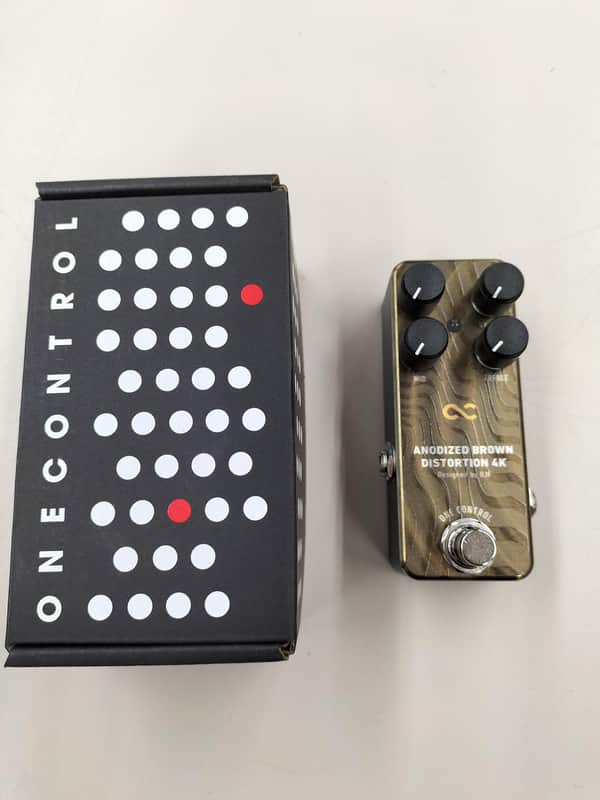 ONE CONTROL Anodized Brown Distortion 4K Effects Pedal Used | Reverb