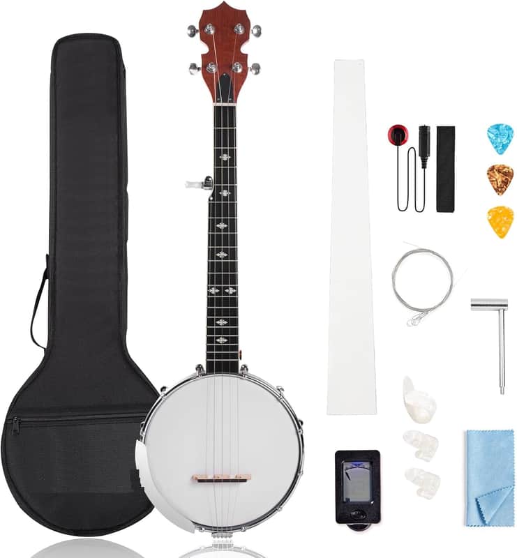 5 String Banjo Mini - 26 Inch Travel Banjo Sapele Body Closed | Reverb