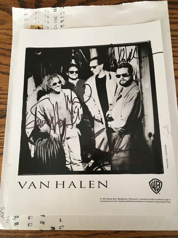 Van Halen 1995 Balance Album Signed Promo Photo Genuine EVH | Reverb