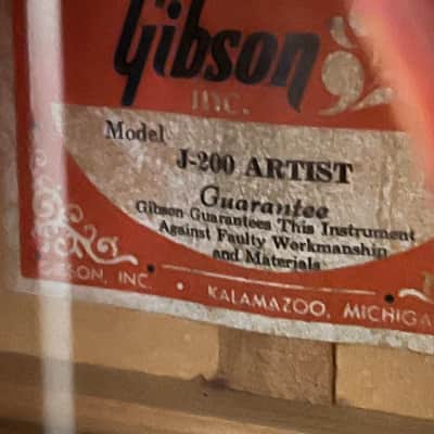 Gibson J-200 Artist 1974 - Sunburst | Reverb