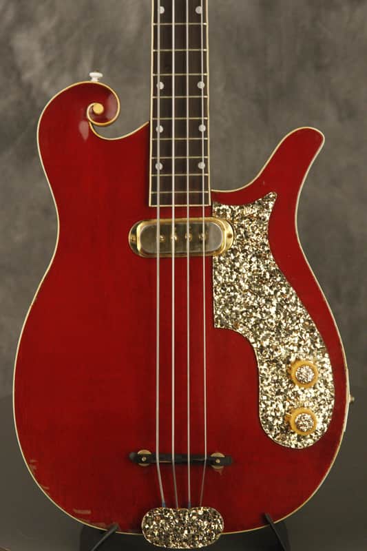 1959 Premier Multivox Scroll Bass E741 Ruby Red | Reverb