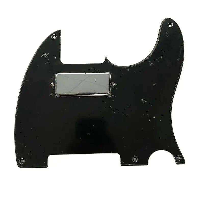 Black Guitar Tele Style Loaded Pickguard with Mini | Reverb Australia