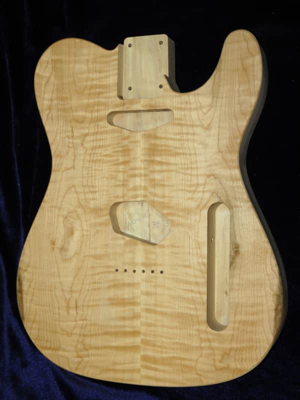 Flamed Maple Top \ Aged Aspen Telecaster Tele Body 4lbs 10oz | Reverb