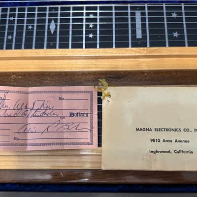 1958 Magnatone Lyric Double Neck Steel Guitar G-85-DW | Reverb