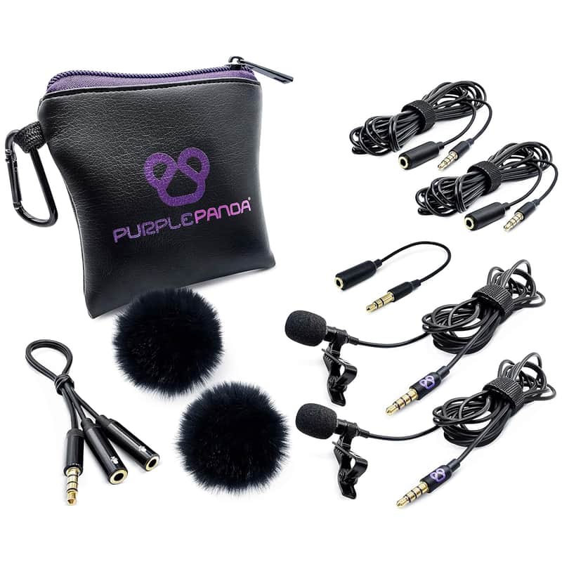 Dual Interview Lavalier Lapel Microphone Kit (2 Pack) For | Reverb