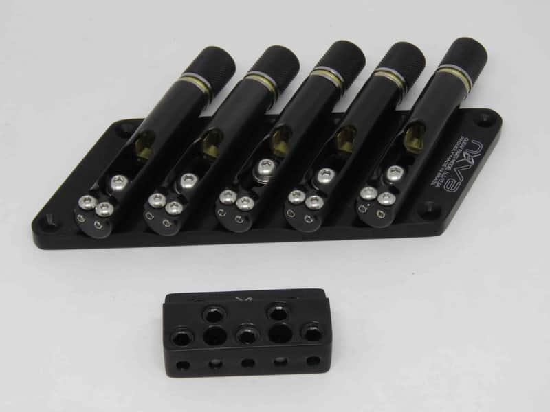 Headless bass bridge 5 strings angled base plate for | Reverb UK
