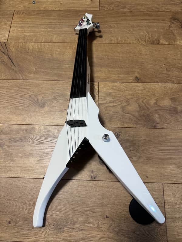 Wood Violins Viper Classic 5-String Fretless Pearl White w/ | Reverb