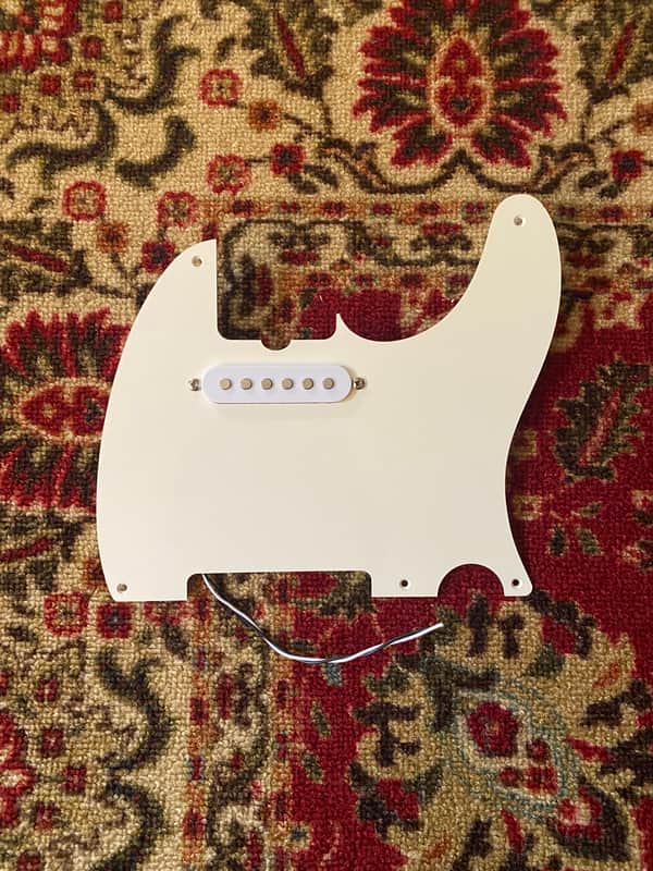 Fender Telecaster Pickguard with Strat Pickup Route LOADED | Reverb