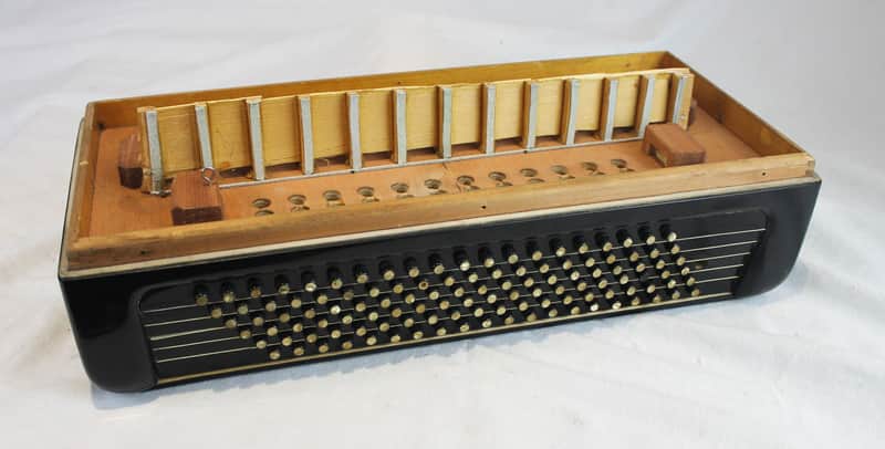 Soviet USSR Accordion Part - Black Bayan Button Accordion | Reverb