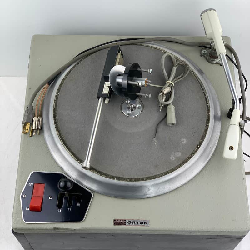 60s GATES CB-77 12” Broadcast Record Player Turntable w/Two | Reverb