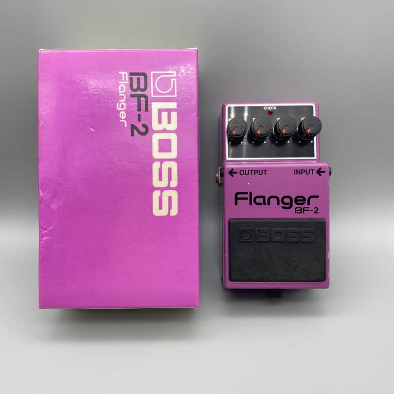 Boss BF-2 Flanger (1983 January, Black Label, Original Box, | Reverb
