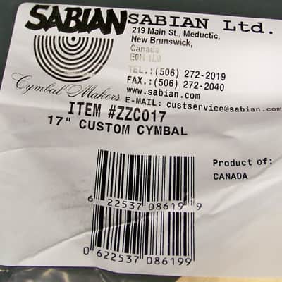 Sabian Prototype HHX 17" O-Zone China Cymbal/Brand | Reverb