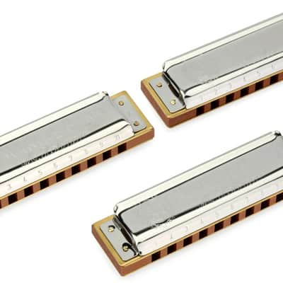 Hohner Marine Band 3-Piece Harmonica Set in Keys of G, A & C | Reverb
