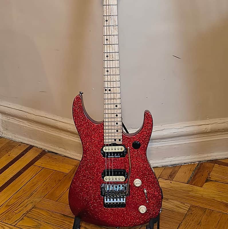 Funk Guitars usa Triple S super strat Red Flake Sparkle | Reverb