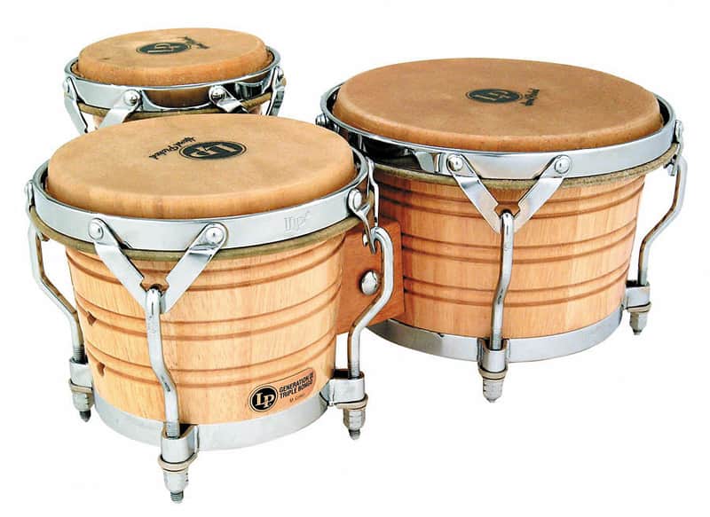 Latin Percussion LP202-AW Generation III Wood Triple Bongos | Reverb