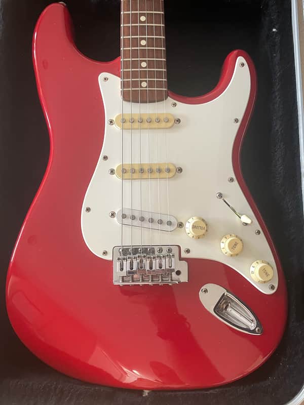 1995 Fender Stratocaster - Black Label MIM - Torino Red - | Reverb