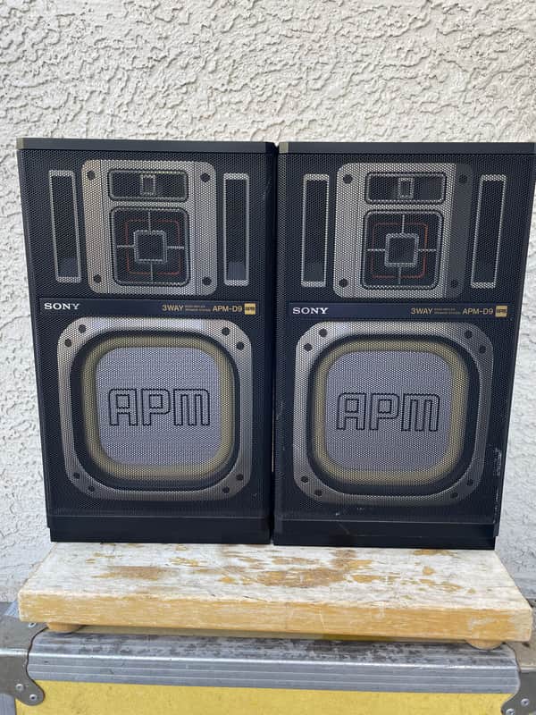 Vintage Sony APM-D9 Stereo Speakers 80s | Reverb