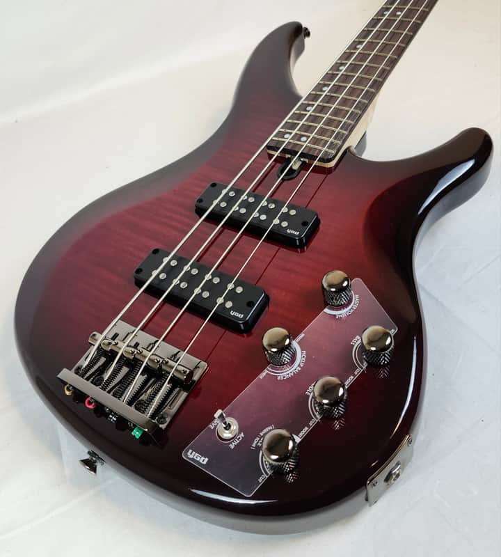 Yamaha TRBX604FM DRB 4-String Electric Bass Guitar Dark Red | Reverb