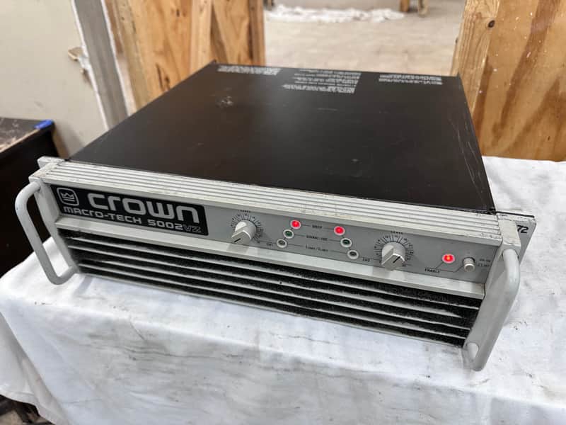 Crown Macro-Tech 5002VZ 2 Channel Power Amplifier - Tested & | Reverb