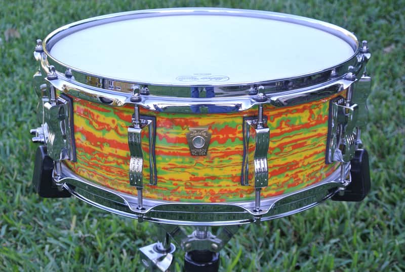 MINT! LUDWIG USA CLASSIC MAPLE 5X14 CITRUS MOD | Reverb Australia