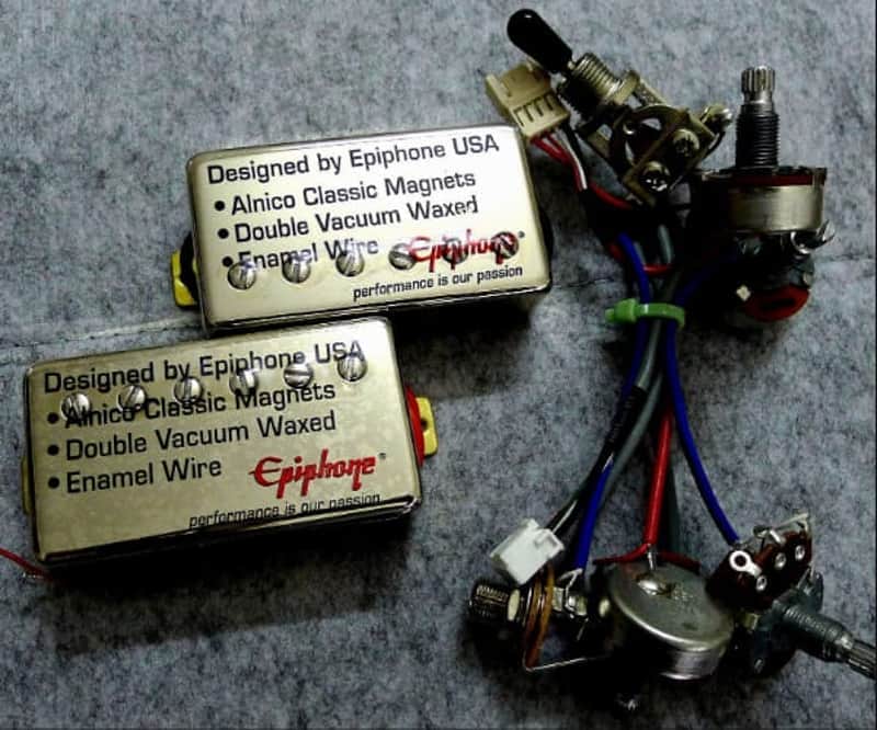 Epiphone Alnico Classic Magnet Pickups with Wiring Harness | Reverb